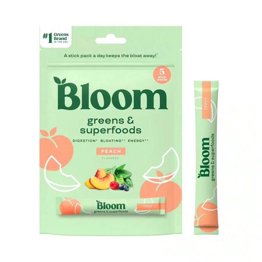 BLOOM NUTRITION Greens And Superfoods Powder - Peach - 5ct | SHEIN USA