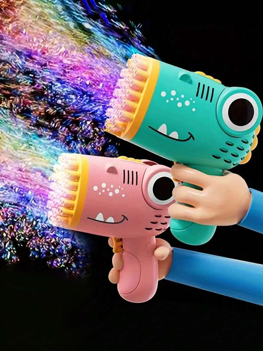 40 Hole Dinosaur Bubble Handheld Bubble Machine, Electric Bubble Gun ...