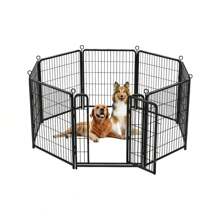 Heavy-Duty 8/16 Panel Dog Playpen, Indoor & Outdoor Pet Exercise Pen ...