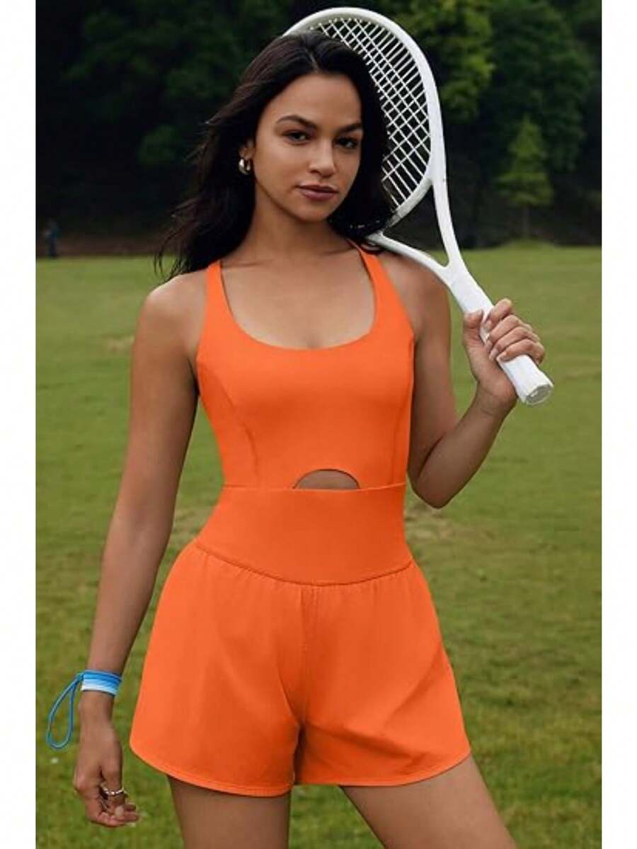 Womens Running Workout Rompers Athletic Romper One Piece Outfits ...