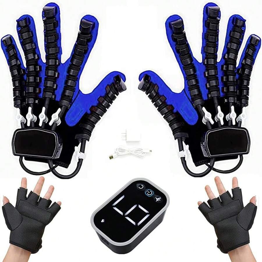 Left+Right Hand Rehabilitation Robot Gloves, Stroke Hemiplegia ...