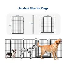Heavy-Duty 8/16 Panel Dog Playpen, Indoor & Outdoor Pet Exercise Pen ...