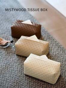 1pc Leather Tissue Box Waterproof Kitchen Accessories,Decorative Tissue ...