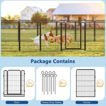 Heavy-Duty 8/16 Panel Dog Playpen, Indoor & Outdoor Pet Exercise Pen ...
