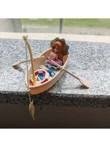 Miniature Floating Boat Models, Tiny Fishing Boats With Lifebuoys For ...