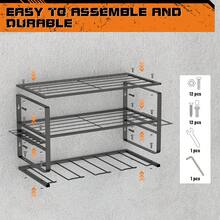 Royalswill Electric Tool Organiser Wall-Mounted, Heavy-Duty Garage Tool ...