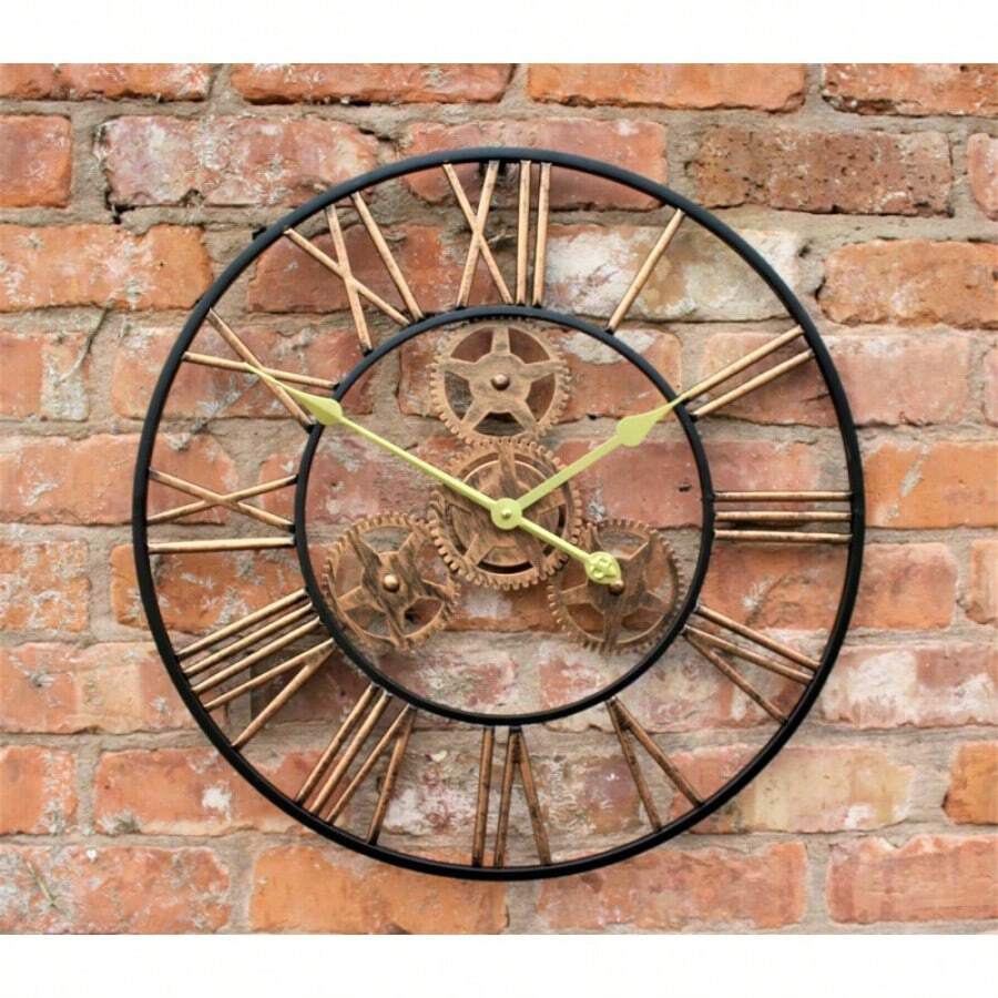 Large Outdoor Clock Skeleton Giant Open Face Home Shabby Chic Decor ...
