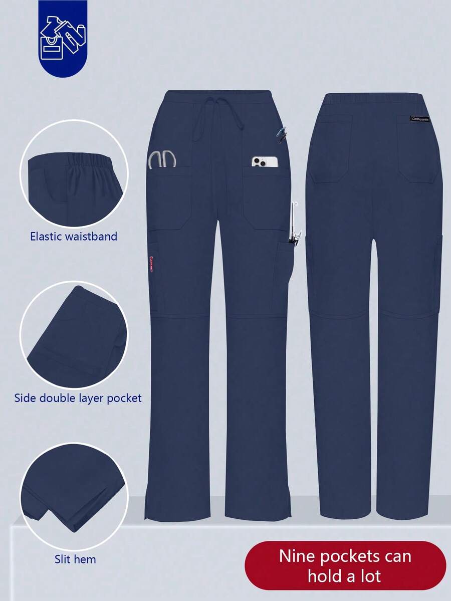 Women's Nursing Pants, Comfortable Pants, Solid Color Simple Multi ...