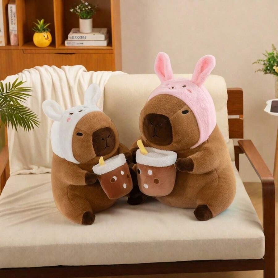 Capybara Plush Toys, Capybara Dolls - Cartoon Capybara Plush Toys, Milk ...