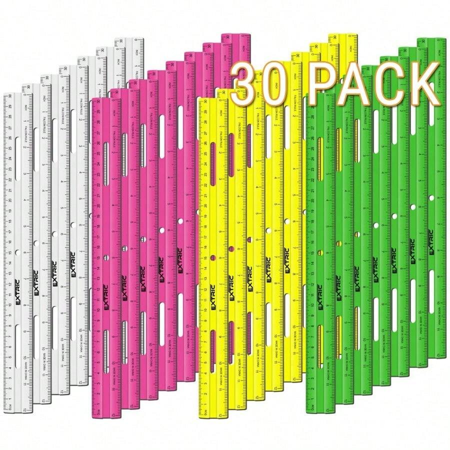 2025 New ModelClear Plastic Rulers 12 Inch Rulers Bulk For Classroom ...