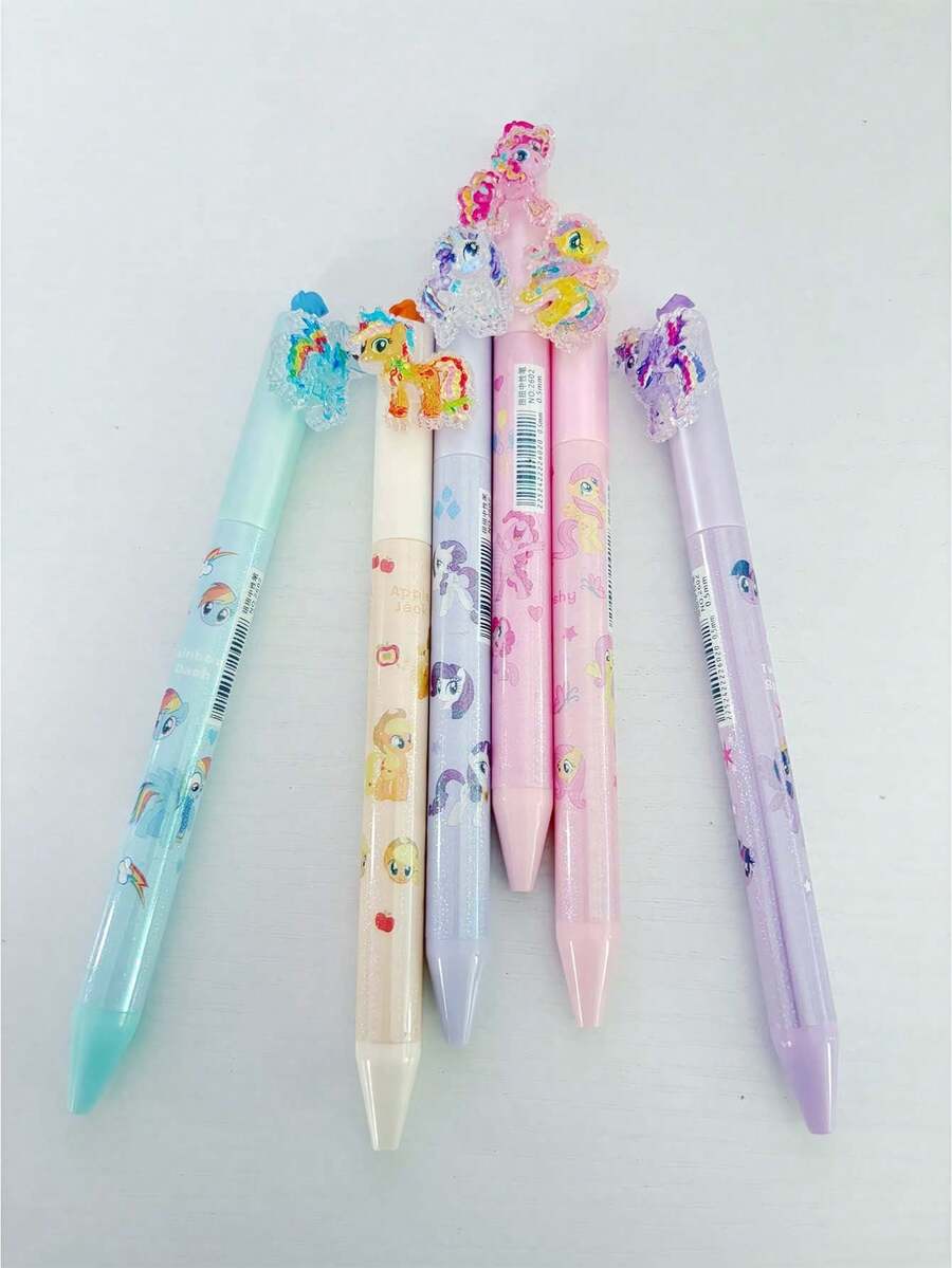 MY LITTLE PONY 1/2/3/6 PCS Rotating Ballpoint Pen, Cute Cartoon ...