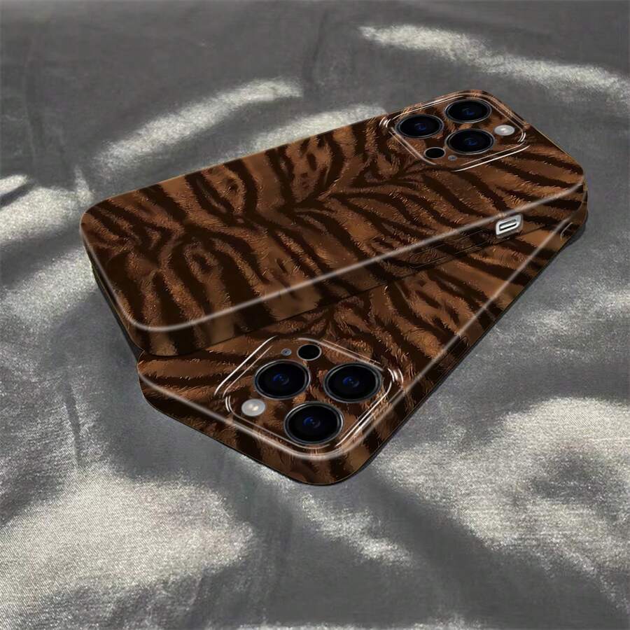 Tiger Stripe Mobile Phone Case, Designed With A Furry Texture And Bold ...