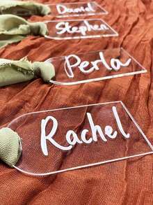 16/24pcs Acrylic Wedding Arch Table Card, Handwritten Seat Reservation ...