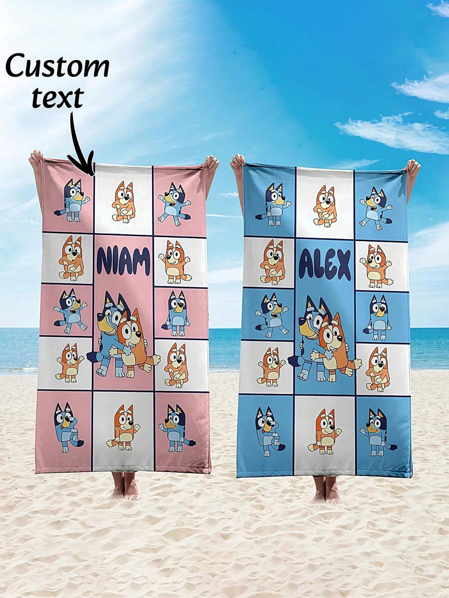 Bluey 1PC Customizable Name Bluey In Pink Color, Featuring A Cartoon ...