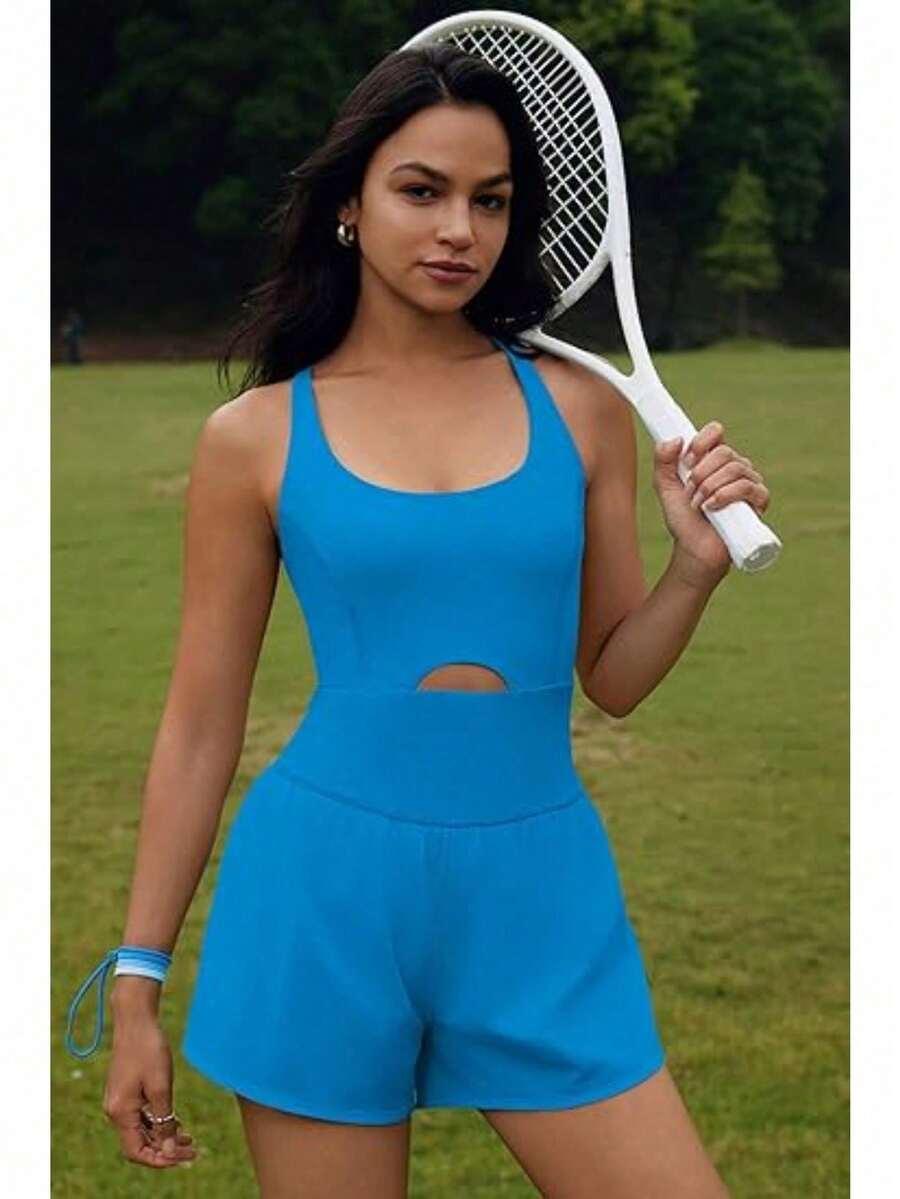 Womens Running Workout Rompers Athletic Romper One Piece Outfits ...