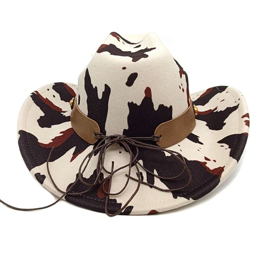Cow Print Cowboy Hat Fusion Of Western Style And Cow Print Design, Show ...