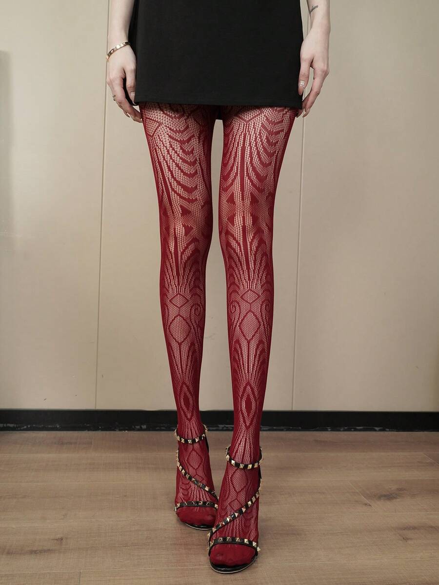 1 Pair High Elasticity Punk Style Hollow Sexy Fishnet Pantyhose, And ...