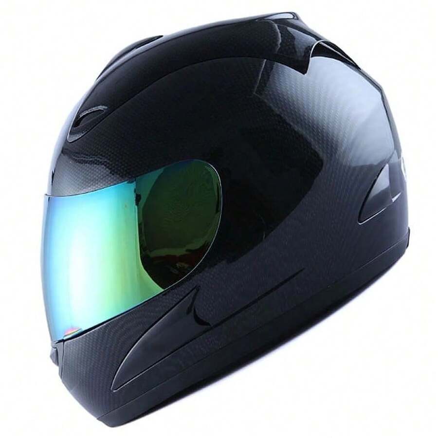 Motorcycle Adult Full Face Helmet Matt Black | SHEIN USA