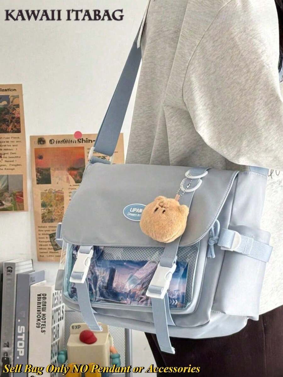New 2025 Preppy Style Crossbody Bags Women Kawaii Bag Patchwork Color ...