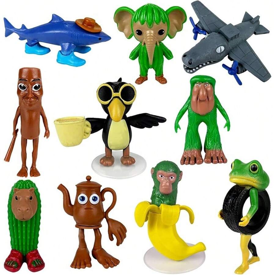 10 Piece Italian Brainrot Action Figures Set, Funny Collectible Tung ...