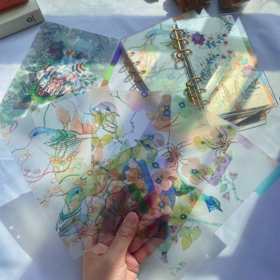 5pcs A6 A5 Fairy Tale/Bird Loose Leaf Divider Pages, Planner Organizer ...