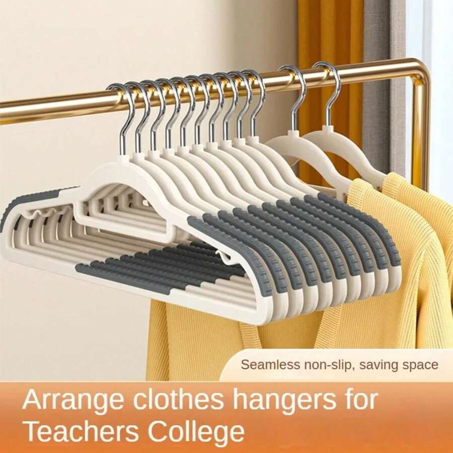 10 Pcs Non-Slip Household Clothes Hanger, Non-Marking And Non-Slip ...
