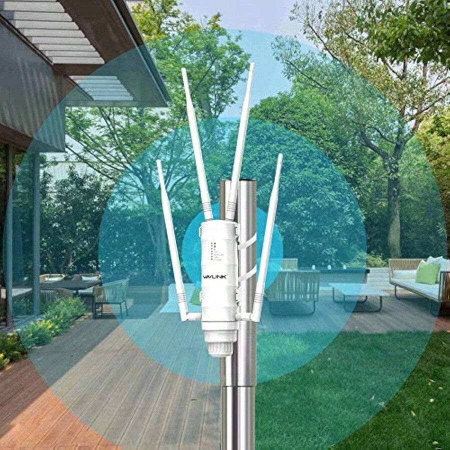 Ac1200 Outdoor Wifi Extender - 1000ft/300m Long Range, Dual Band 2.4g/5g Weatherproof Access ...