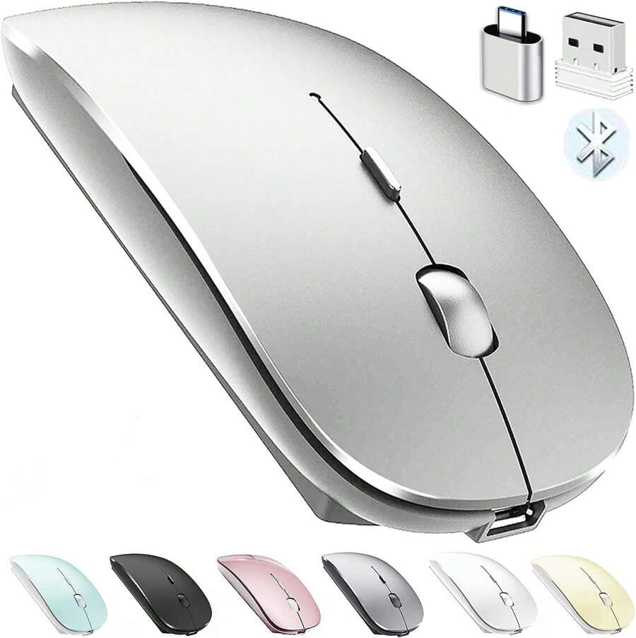 Bluetooth Wireless Mouse For Laptop Book IPad Book Air Book Pro PC Desktop Computer Windows ...