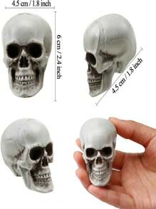 1/3 PCS Halloween Skulls Realistic Looking Skulls Human Skeleton Head ...
