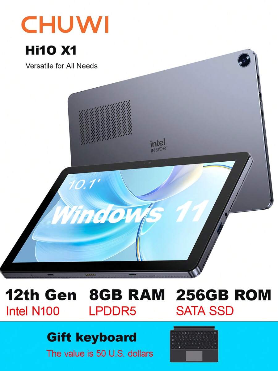 Chuwi CHUWI Hi10 X1 de 10,1 pulgadas | Tablet 2 en 1 con teclado Windows 11 | Intel Alder Lake-N ...