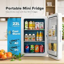 Advwin 22L Mini Fridge For Bedroom, 12v DC Portable Cooler & Warmer ...