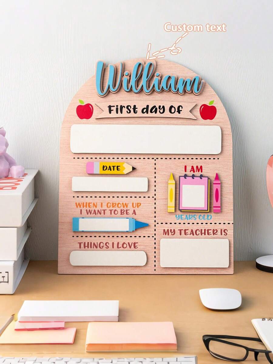 Custom Personalized Name First Day Of School Logo, Back To School Logo ...