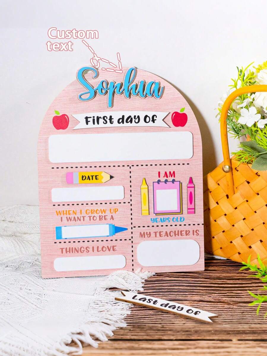 Custom First And Last Day School Sign,Back To School Sign, School Sign ...