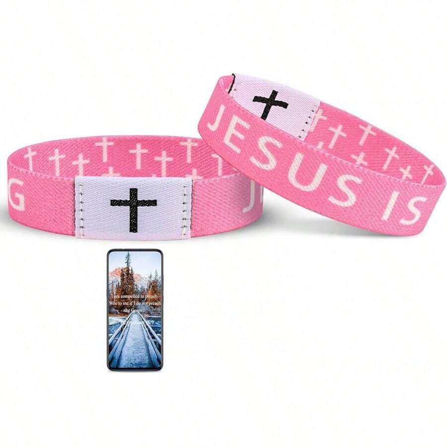 Daily Bible Verse Jesus Is King Bracelet, Christian Jesus Wearable ...
