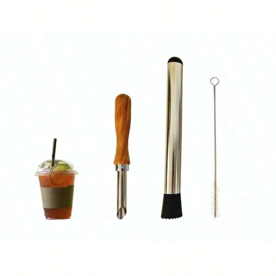 Lemonade Cup Lid Straw Hole Puncher And Muddler Plastic Lid Hole ...