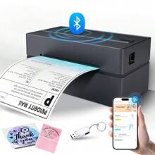 Shipping Label Printer 4x6 Bluetooth Thermal Label Printer For Small ...