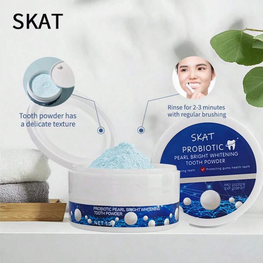 Probiotic Peral Bright Teeth Whitening Powder 50g, Remove Dental Plaque ...