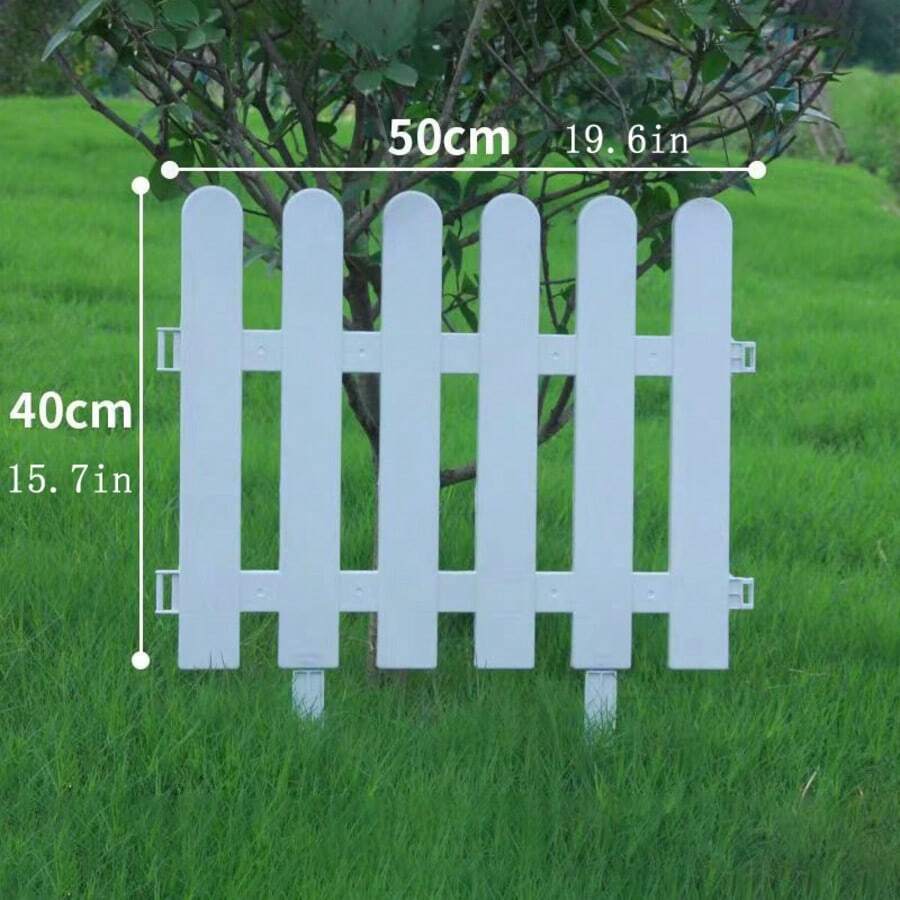 Cerca de plástico blanco, baranda para valla de jardín, cercado de ...