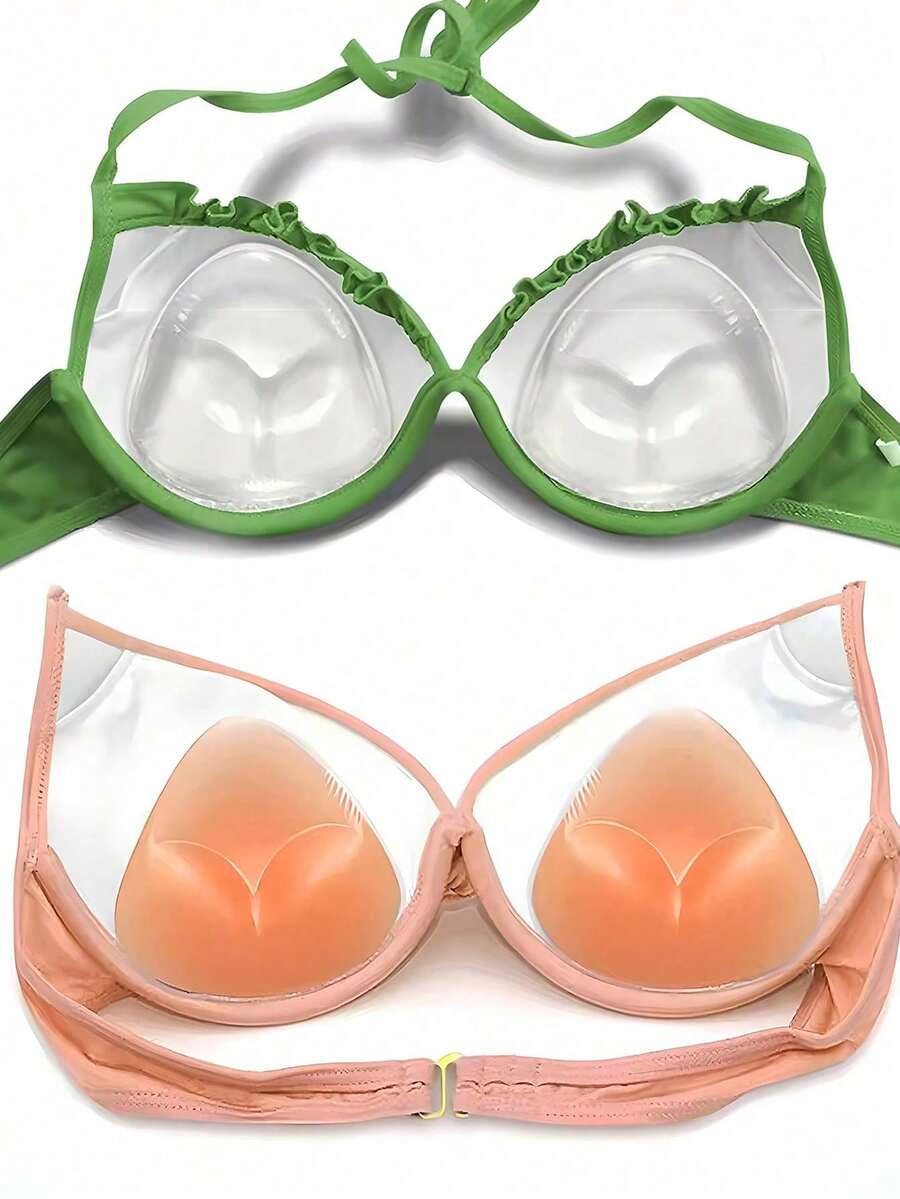 Silicone Bra Pads Inserts, Bikini Push Up Pads, Removable Fake Breasts ...