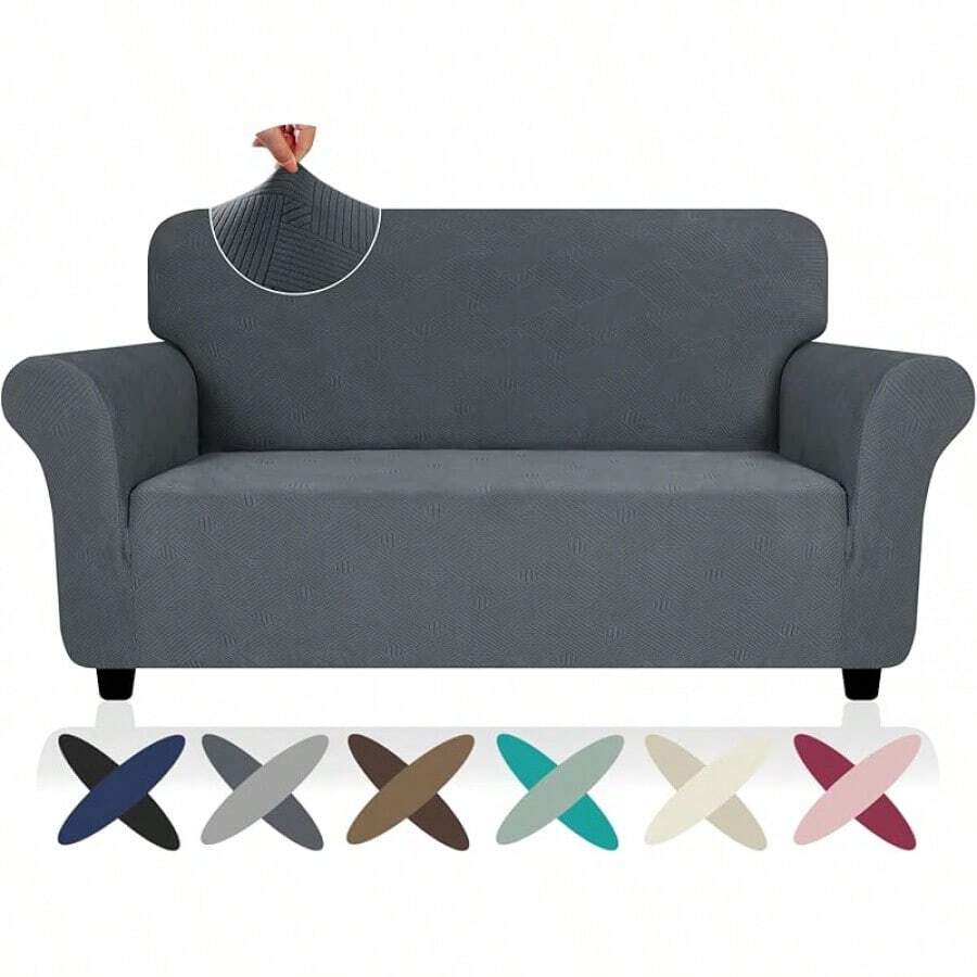 ZNSAYOTX Super Stretch Couch Cover (72"-92") Universal Sofa Covers With ...