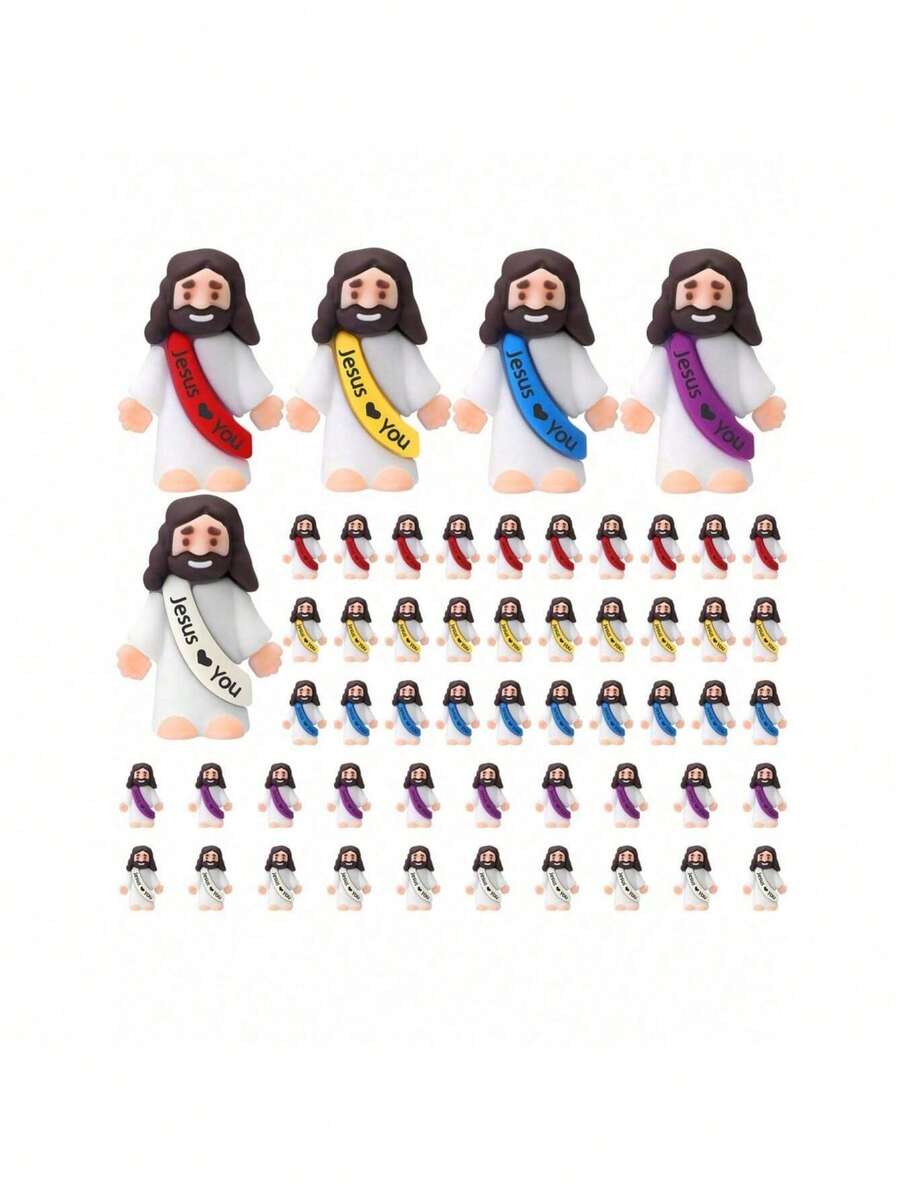 5/10/20/Pcs Mini Jesus Figurines "Jesus Loves You" Tiny Jesus Hiding ...