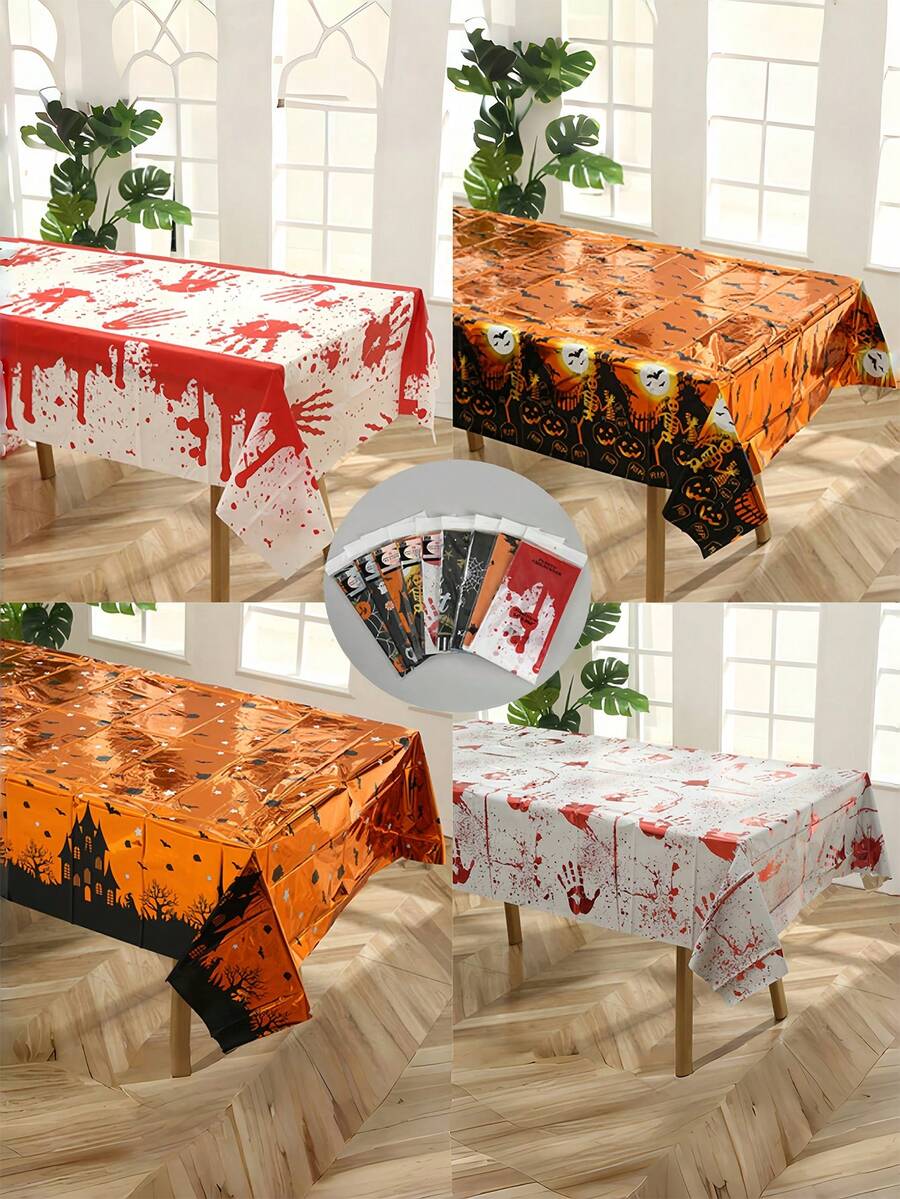 1pc Halloween Tablecloth, 54x72 Inches Rectangular Table Cover ...