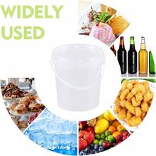 20 Pack 27 Oz Ice Cream Buckets With Water-Tight Lids, Clear Cocktail ...
