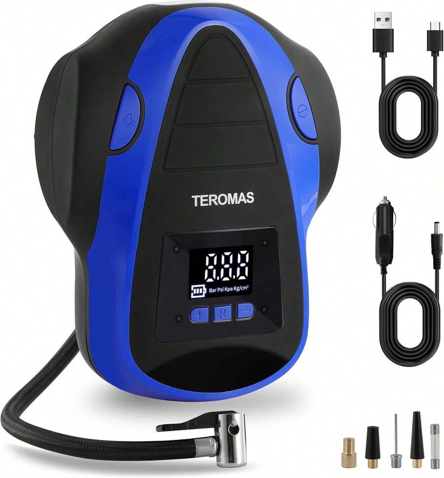Tire Inflator Portable Air Compressor, Cordless Air Pump For Car Tires ...