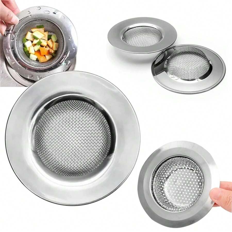Kitchen Sink Filter Stainless Steel Mesh Sink Strainer Filter Bathroom ...