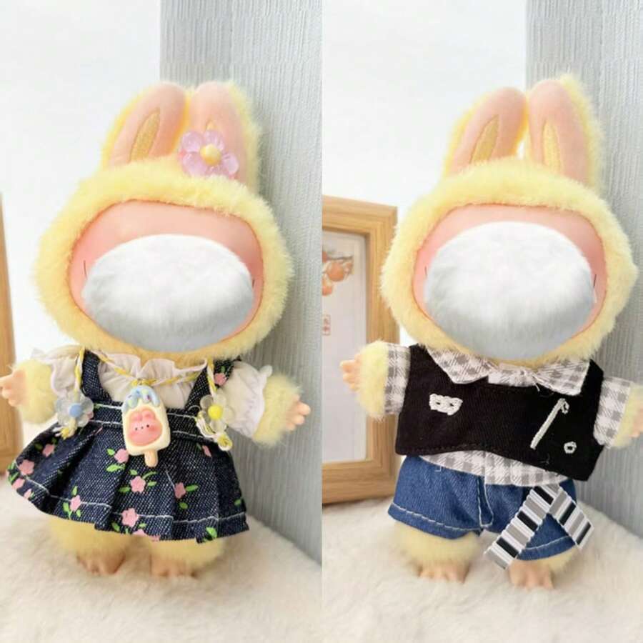 17cm LABUBU Versatile Casual Outfit Set, Accessories For LABUBU Plush ...