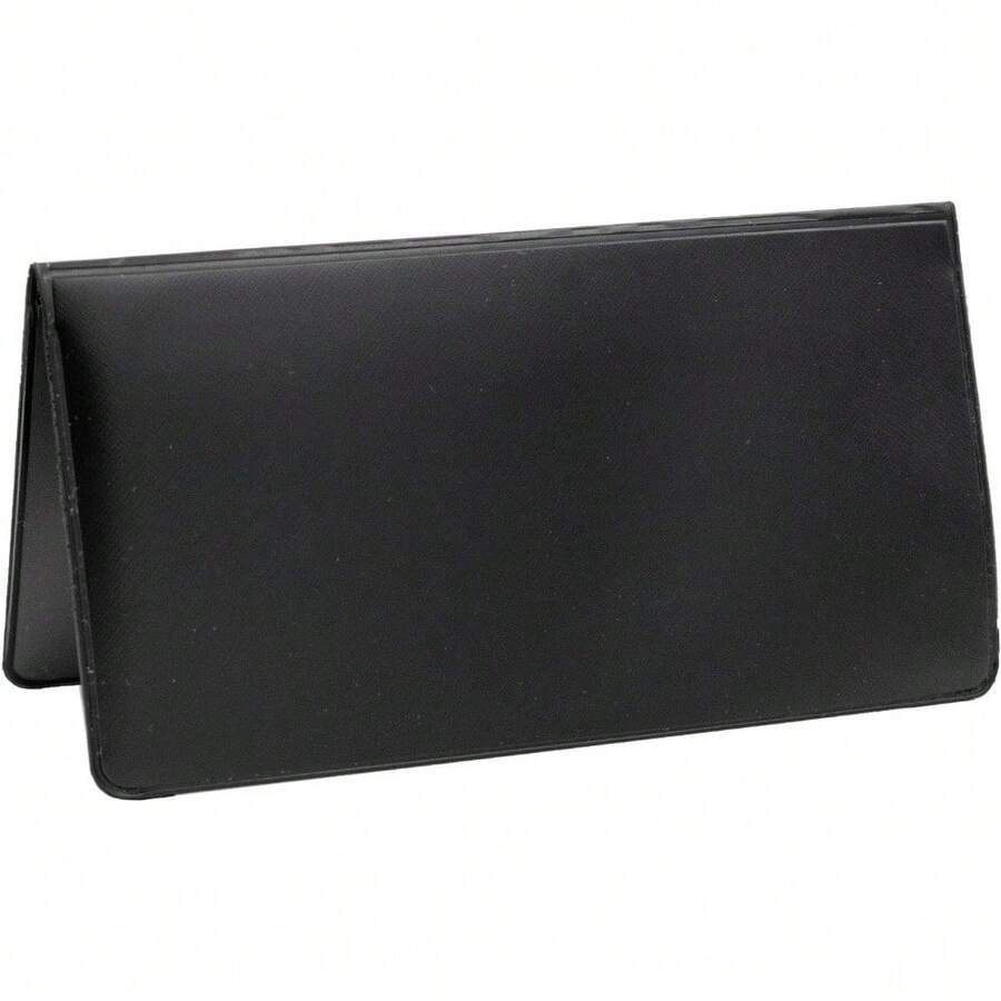 Black Vinyl Checkbook Cover, Top Tear Personal Vinyl Checkbook Cover ...