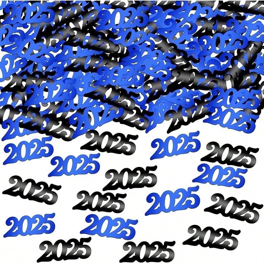 , Blue And Black 2025 Confetti - Pack Of 500 | Graduation Confetti ...