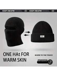 1pc Men's Balaclava Knit Hat, Casual Cycling Windproof Ski Full Face ...