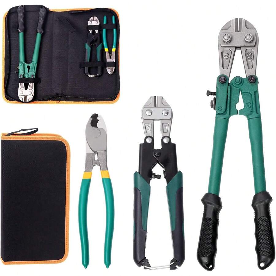 3Pcs Bolt Cutter And Cable Cutters Pliers Set, 8 Inch Bolt Cutter + 14 ...
